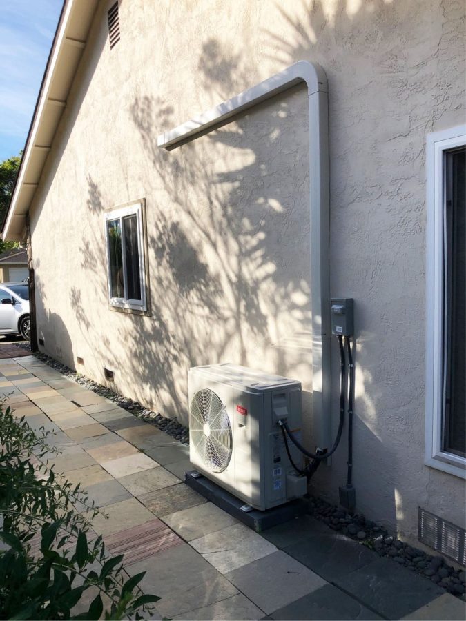 HVAC system with ULTRA Quiet operation SLIM Condenser unit installation ...